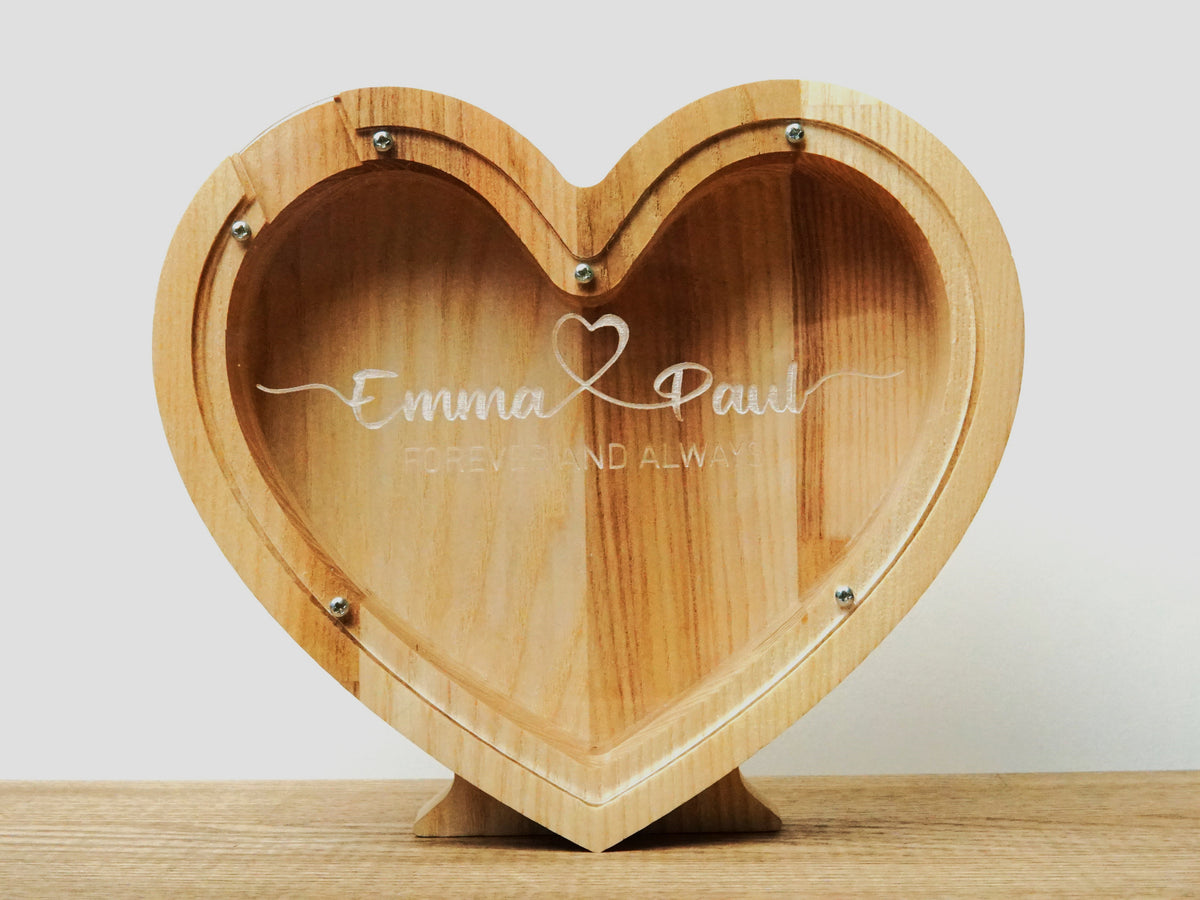 Piggy bank with hearts store