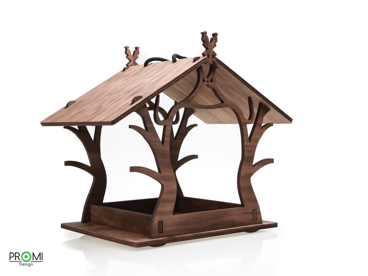 Wooden bird feeder "Birch Tree" – PromiDesign.com
